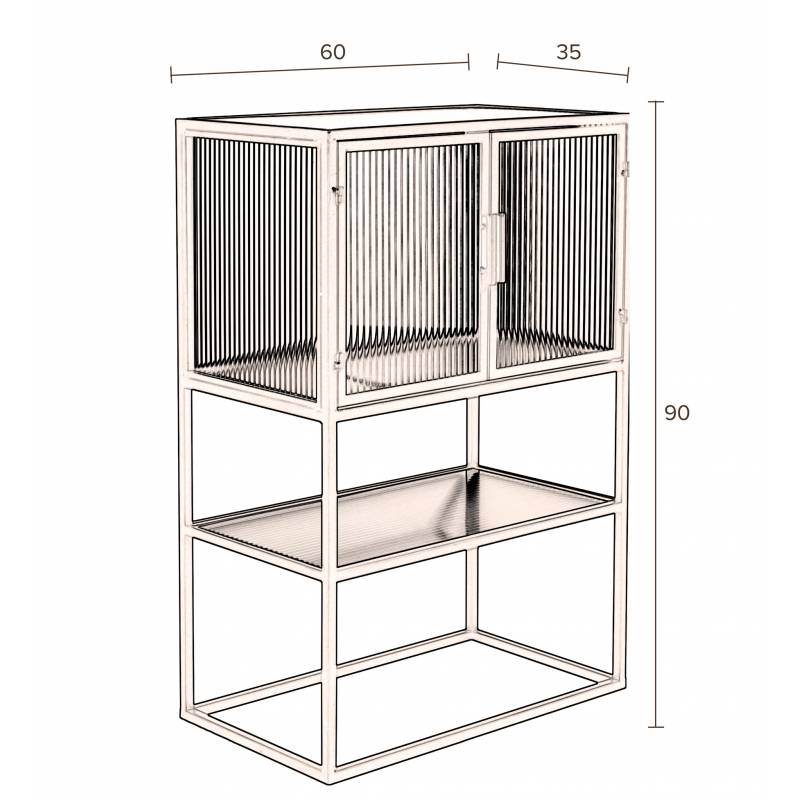 Armoire Boli Dutchbone Meuble de Rangement Placard Acier Gris ...