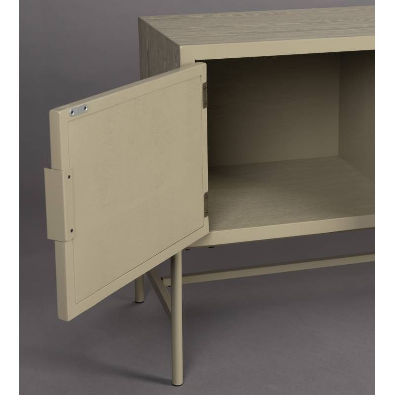 Meuble TV Yasu Dutchbone Enfilade Basse Métal Bois et Rotin Meuble de ...