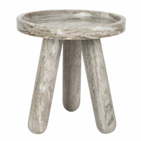 Guéridon Cosmopolitan Zuiver Sellette Ronde en Marbre Marron Table d ...